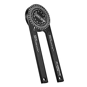 NYOOLO Miter Saw Protractor, 7 Inch 4 in 1 Aluminum Miter Angle Finder with Level Instrument, Construction Protractors Precision Miter Gauge for Carpenter Plumber Building Trade (Small)