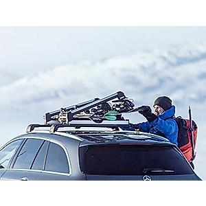 Thule SnowPack Ski/Snowboard Rack, Medium (4 Pr/2 Boards), Black