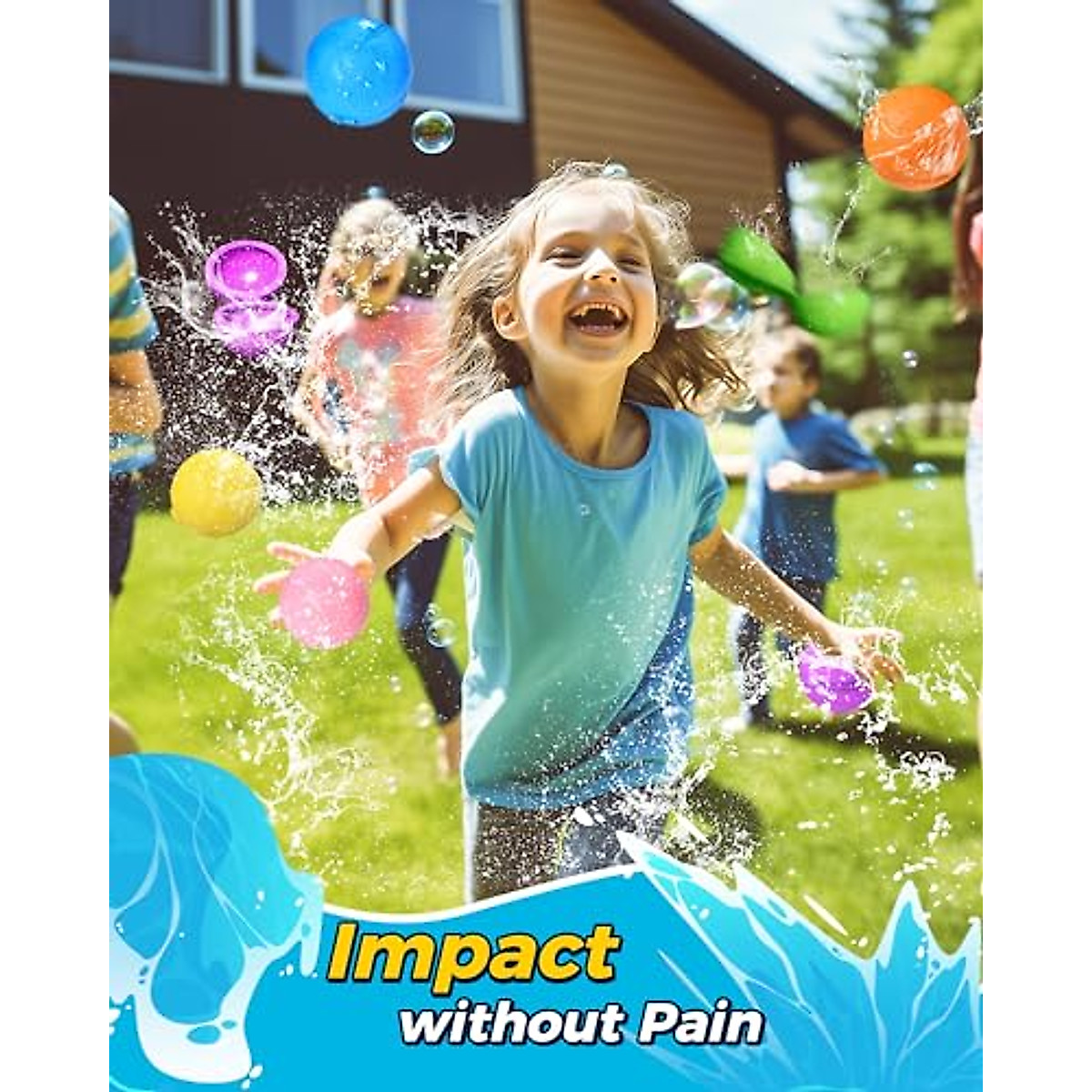 Tlitlimom Reusable Water Splash Balloon, 1 Count, Outdoor, Unisex, Suitable for Swimming Pool, Beach, Park, Yard, No Clean Hassle, Easy to Fill, Mesh Bag Included, Unique Design