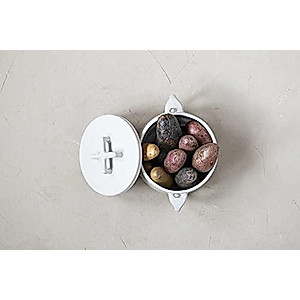 Creative Co-Op Stoneware Canister w Reactive Glaze