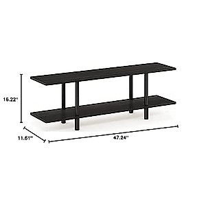 Furinno Turn-N-Tube 2-Tier Multipurpose Wide Shelf, Espresso/Black