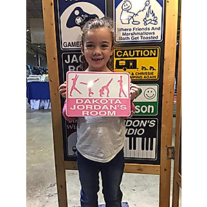 Gymnastics Sign, Personalized for you on solid aluminum, and shipped fast!