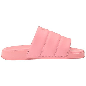 adidas Originals Women's Adilette Essential Slide Sandal, Super Pop/Super Pop/Super Pop, 6