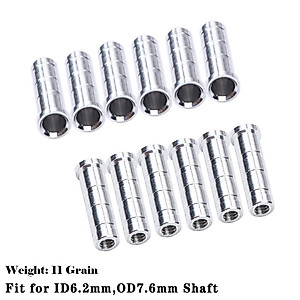 Pinals Archery 19/64" 100 Grain Field Points Tips Target and .244/6.2mm Arrows Inserts for Bow Hunting 12Set(Sharp)