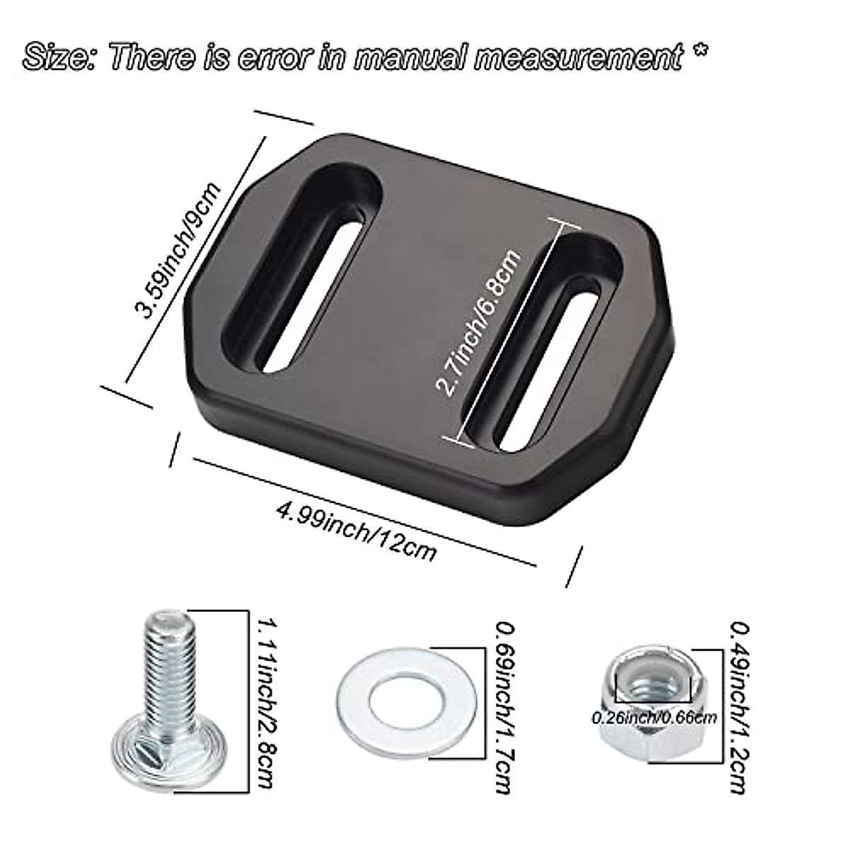 2 Pack Height Adjust Composite Skid Shoe Replaces 784-5580,784-5580-0637 for MTD 2-Stage Snow Thrower Models 1992 and After - with Bolts and Nuts