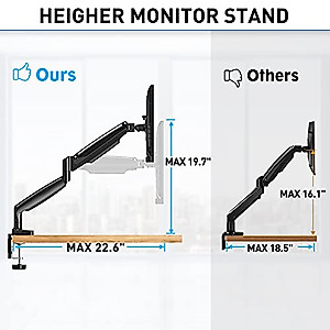 MOUNTUP Quad Monitor Stand, 4 Monitor Desk Mount for 13 to 32 inch Computer Screens + MOUNTUP Ultrawide Dual Monitor Desk Mount for 2 Computer Screen Max 35 Inch