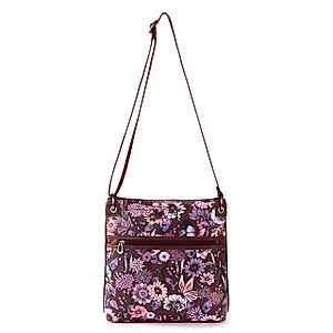 Sakroots Flat Cross Body, Cabernet in Bloom