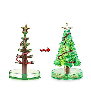 2 PCS Magic Growing Crystal Christmas Tree, DIY Novelty Kit Gifts for Kids Funny Party Toys (2PCS Multicolor)