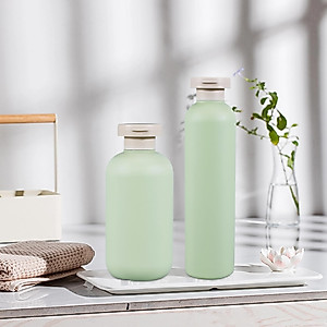 UMETASS 6.8oz Squeeze Bottles with Flip Cap, Refillable Plastic Travel Bottles for Creams, Lotion, Shampoo, Conditioner (2 Pcs)