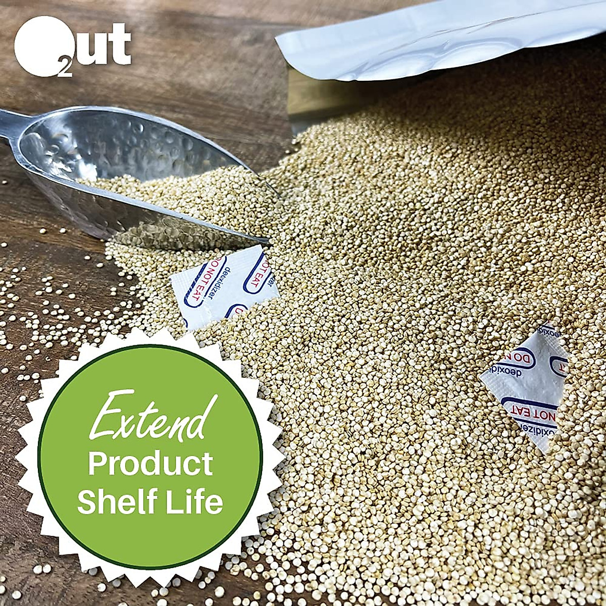 100cc O2 Out Oxygen Absorbers, Scavengers Packets, FoodVacBags Vacuum Sealer Bag or Mylar Bag Long Term Food Storage (100)