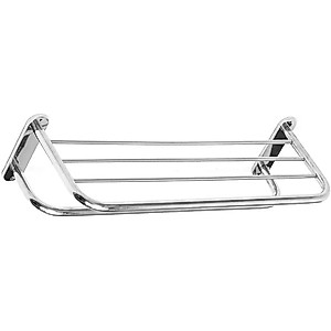 Towel Rack Bathroom Shelves, 2 Tier Punch Free Towel Shelf Wall Mounted Multifunction Towel Holder Stainless Steel Rack Towel Bars Towel Holder Bathroom Hardware/Silver