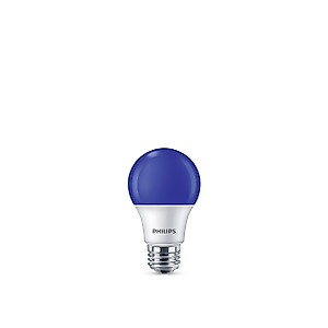 8W A19 Medium Base Non-Dimmable Blue LED Light Bulb