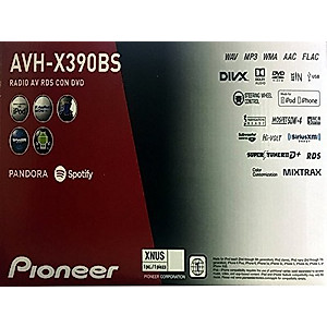 Pioneer AVH-X390BS Double Din Bluetooth in-Dash DVD/CD/Am/FM Car Stereo Receiver with 6.2 Inch Wvga Screen/Sirius Xm-Ready