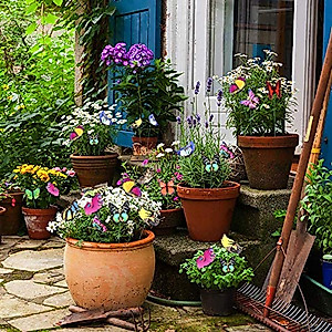 KEANVIK 25 Pcs Glowing Artificial Butterfly Decorative Garden Stakes for Outdoor Yard, Patio Plant Pot, Lawn and Home Decorative (25 Pcs Glowing Butterfly Stakes)