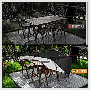 Vickay Patio Furniture Set Cover Waterproof Outdoor Table and Chair Set Covers Heavy Duty Outdoor Furniture Cover 95 x 64 x 39 inch