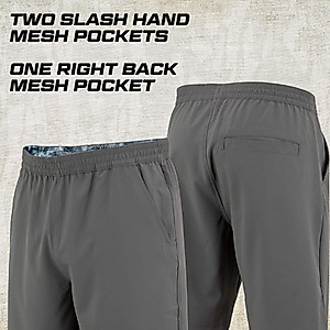 Mossy Oak Standard Men's Lounge Comfy Gym Shorts with Pockets, Mo Blue, Large