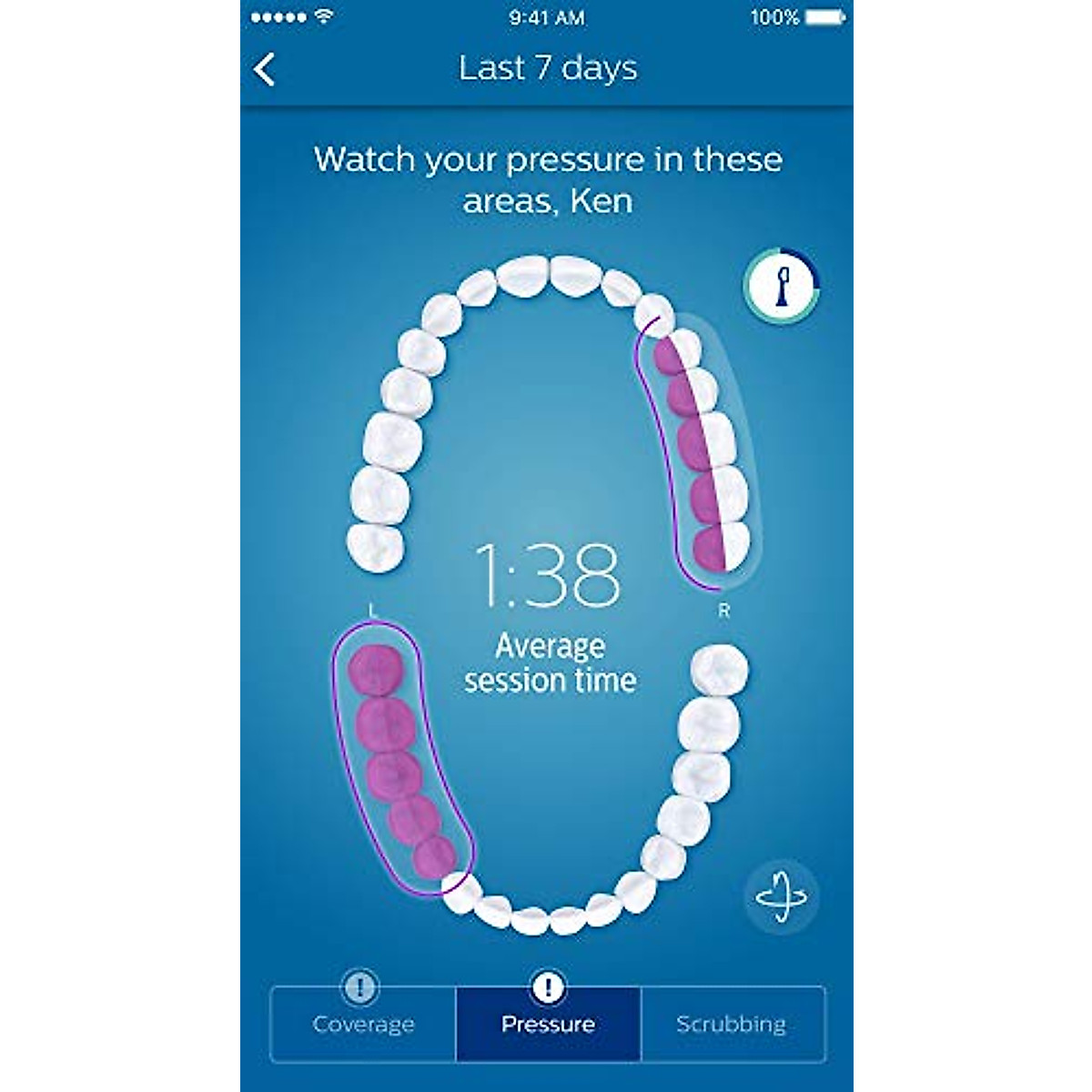 Philips Sonicare DiamondClean Smart 9700 Rechargeable Electric Power Toothbrush, Lunar Blue, HX9957/51