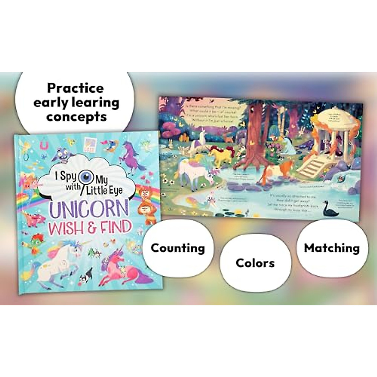 I Spy With My Little Eye Unicorn Wish & Find - Kids Search, Find, and Seek Activity Book, Ages 3, 4, 5, 6+