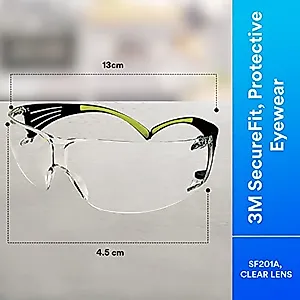 3M SF401AF SecureFit 400 Series Protective Eyewear, Clear Lens, Anti-Fog