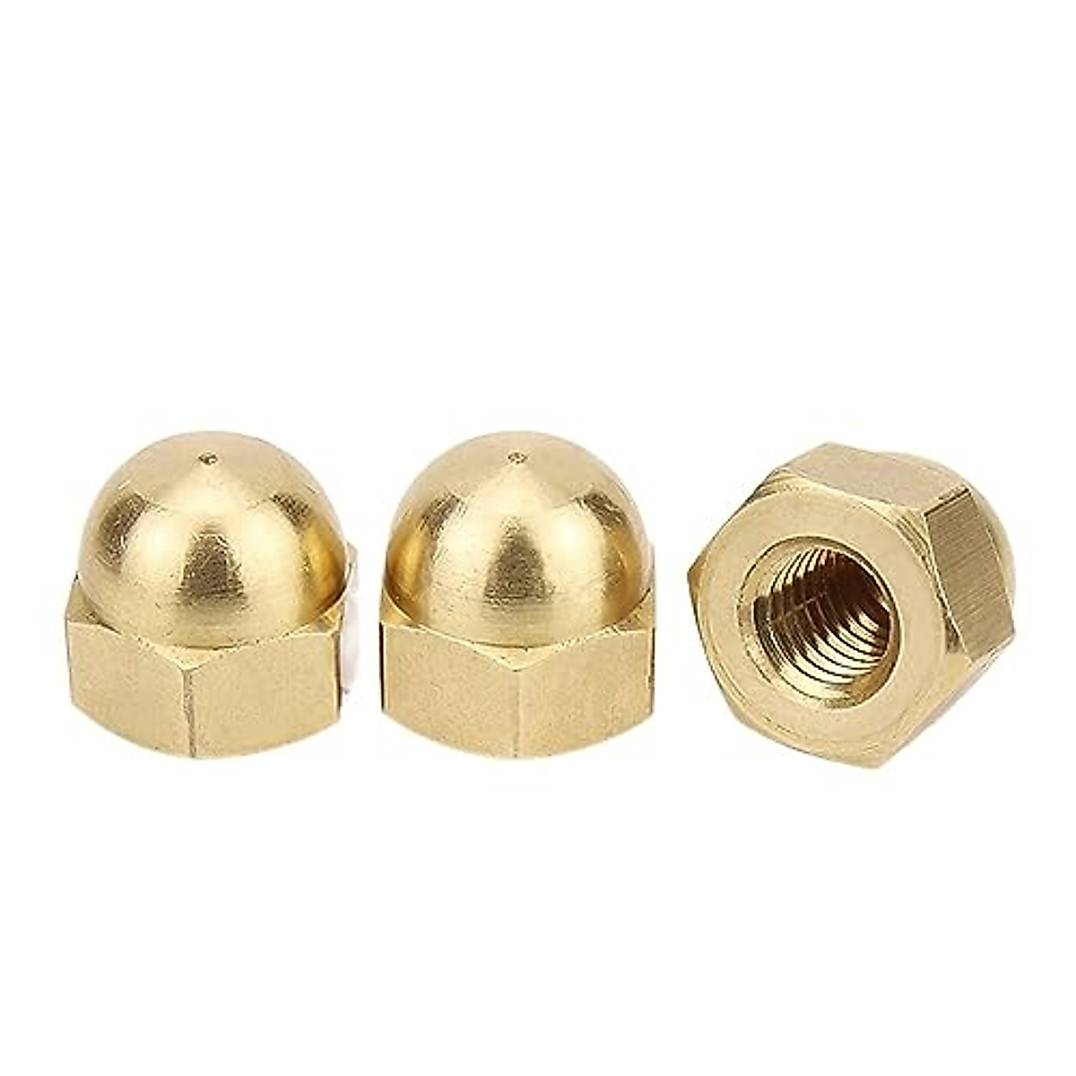 M3 M4 M5 M6 M8 M10 M12 M14 M16 Brass Cap Hex Nuts Decorative Dome Head Cover Semicircle Acorn Nut (Size : M8 (5pcs))