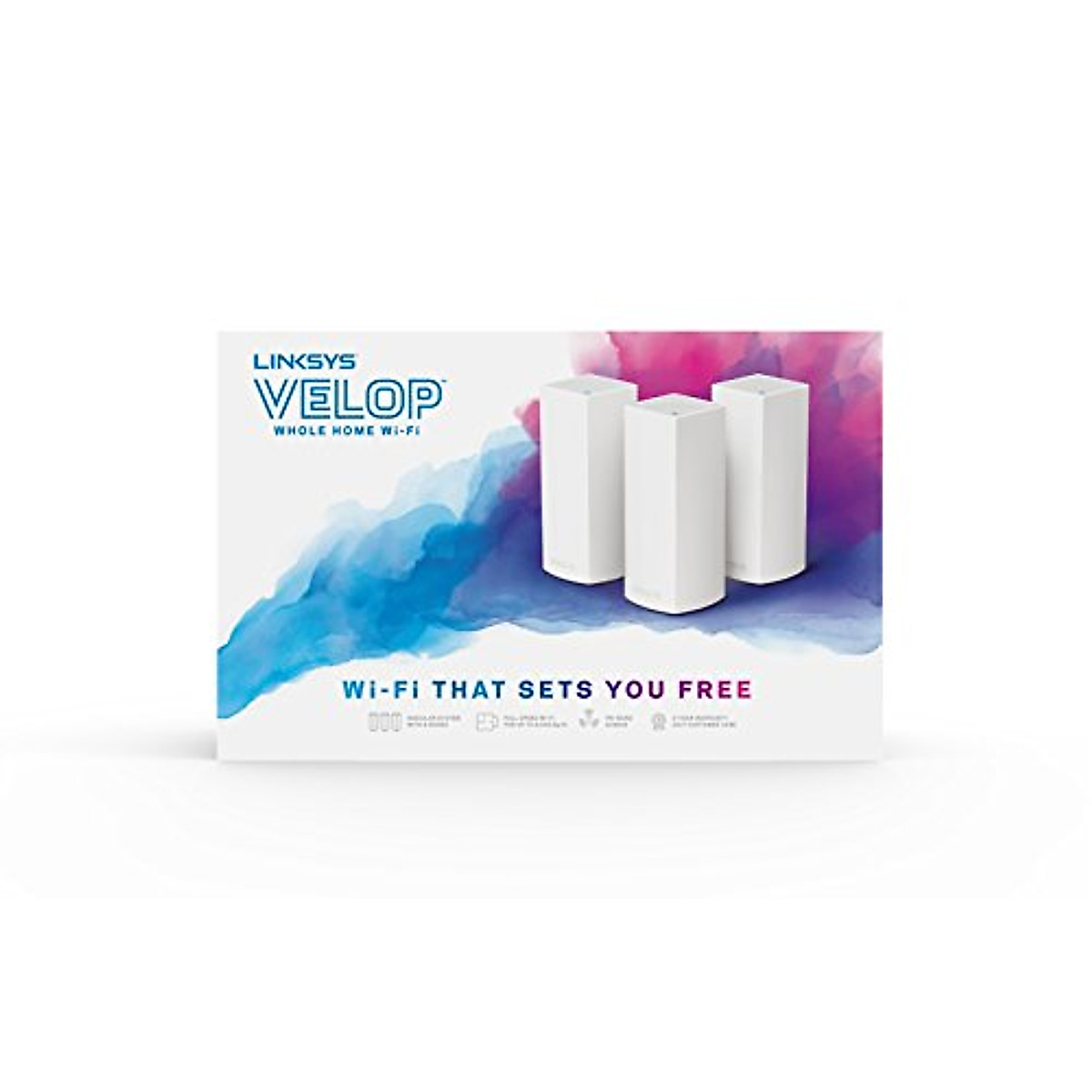 Linksys Velop Whole Home Mesh Wi-Fi System, 1 Port, 2.4GHz/5GHz (LNKWHW0303)