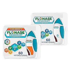 Flonase Sensimist Allergy Relief Nasal Spray Bundle, Non-Drowsy, MultiSymptom Relief for Kids and Adults – 120 Sprays Total (2 Bottles of 60 Sprays each)