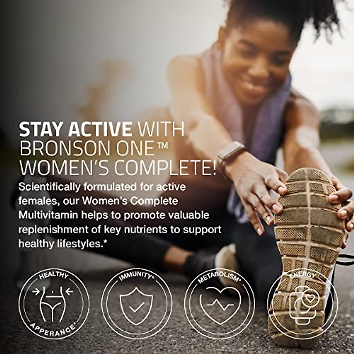 Bronson ONE Daily Women’s Complete Multivitamin Multimineral Once-Daily Multi for Active Women, 180 Tablets