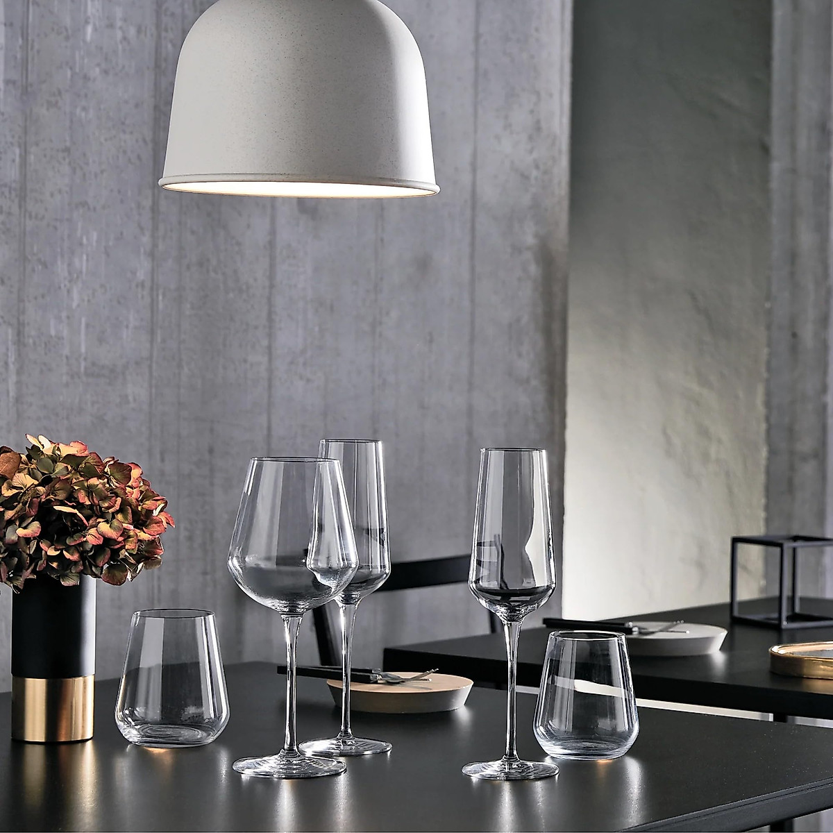 Bormioli Rocco Inalto Stemless Wine Glass, 15-3/4-Ounce, Set of 6