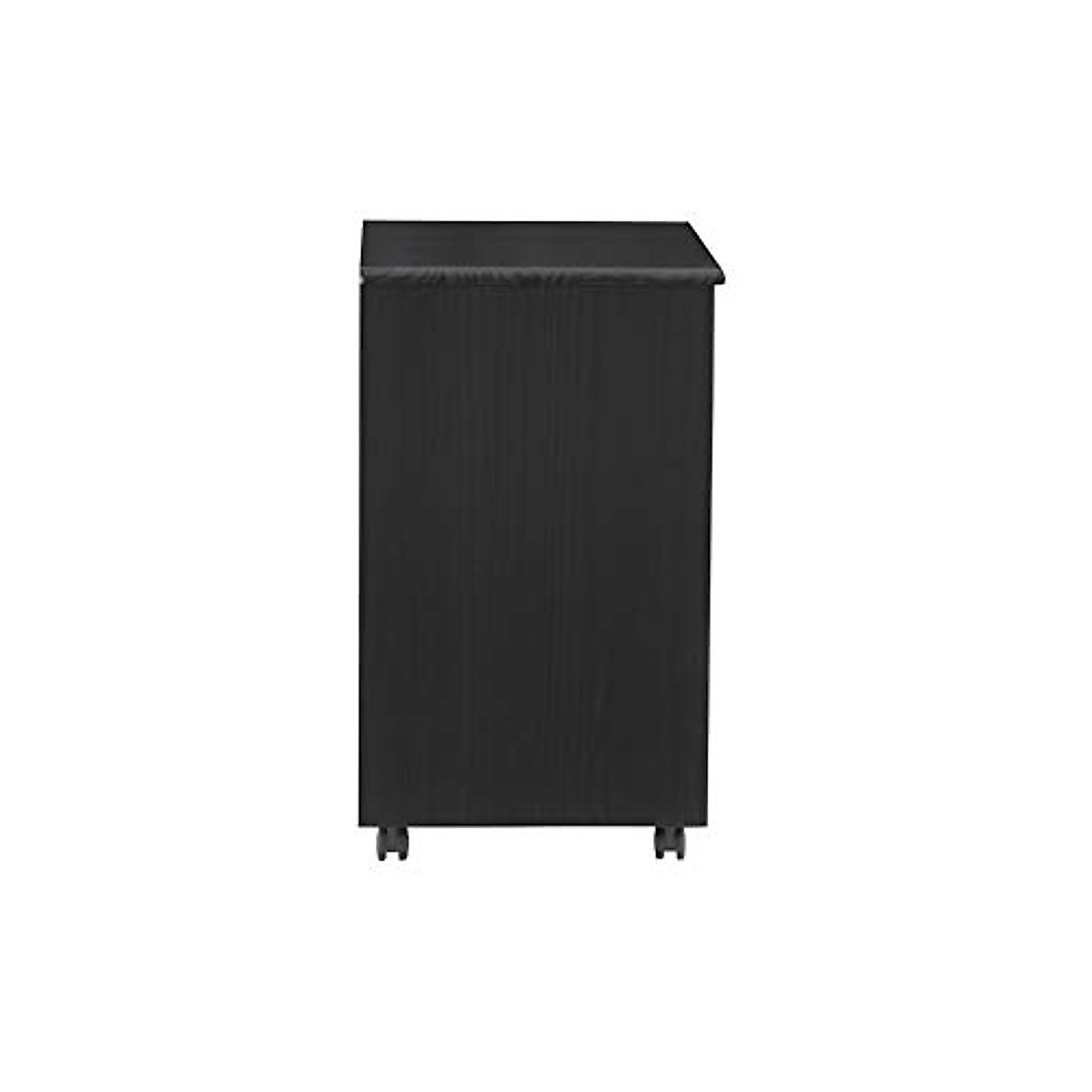 Linon Rolling Storage Corinne Cart, Six Wide Drawers, Black Wide