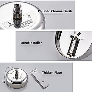 BESy Retractable Clothesline SUS304 Stainless Steel Clothes Dryer with Adjustable Stainless Steel Rope String Hotel Style Heavy Duty,9.2 Feets,Polished Chrome Finish, Round Style