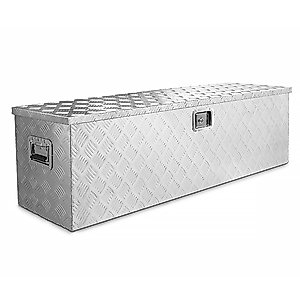 Stark 48" Aluminum Truck Box Underbody Flatbox Pickup Tool Box RV ATV Trailer Tool Storage Lock with Keys