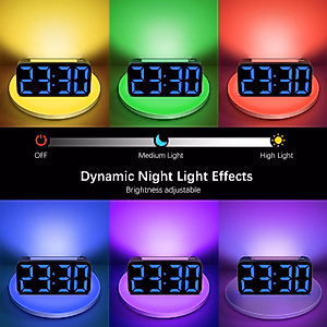 Topski Loud Alarm Clocks for Bedrooms Heavy Sleepers, Digital Clock with Night Light, Large Display, Dual Alarm, Snooze, Dimmable Bedside Alarm Clock for Kids Teens Boys Girls