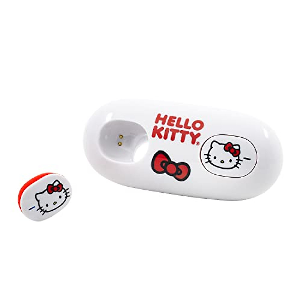 eKids Hello Kitty Bluetooth Earbuds with Microphone, Kids Wireless Earbuds with Charging Case for Ear Buds, for Fans of Hello Kitty Gifts and Merchandise