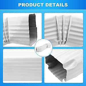 Gutter Downspout Elbow Style B (offset=3) Zig Zag Elbows 2” x 3” White Aluminum S-shape