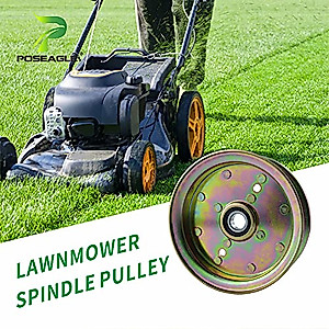 POSEAGLE 2 Pack 539132728 Idler Pulley Replace Husqvarna 539132728 Husqvarna Idler Pulley, 589766102 Pulley, 589766101, 539112196 for Husqvarna MZ52 MZ54 MZ61 MZ6128 RZ4623 RZ46I YTH22v42LS Z246 Deck