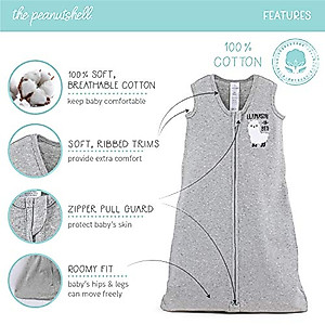 The Peanutshell Wearable Blanket Sleep Sack for Baby Boys or Girls, Llama & Tribal Stripe, Sizes up to 12 Months (Medium/Large)
