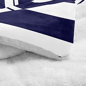 XIUCOO Custom Blue Striped Anchor Name Duvet Cover Set with 2 Pillow Shams Bedding Sets Personalized Quilt Cover for Birthday Wedding Queen Size Gift