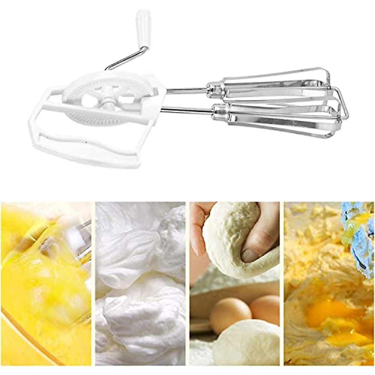 Stainless Steel Handheld Manual Egg Blender Mixer Beater Home Kitchen Practical Cooking Tool