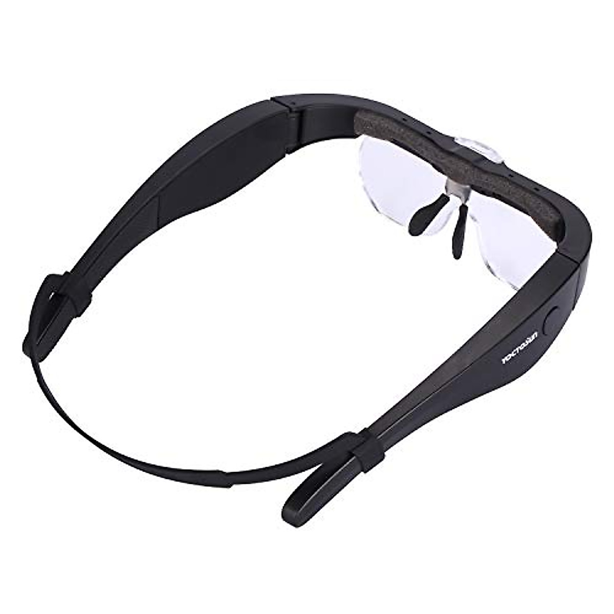 YOCTOSUN Rechargeable Magnifying Glasses, Head Magnifier Glasses with 2 LED Lights and Detachable Lenses 1.5X, 2.5X, 3.5X,5X, Best Eyeglasses Magnifier for Reading and Hobby