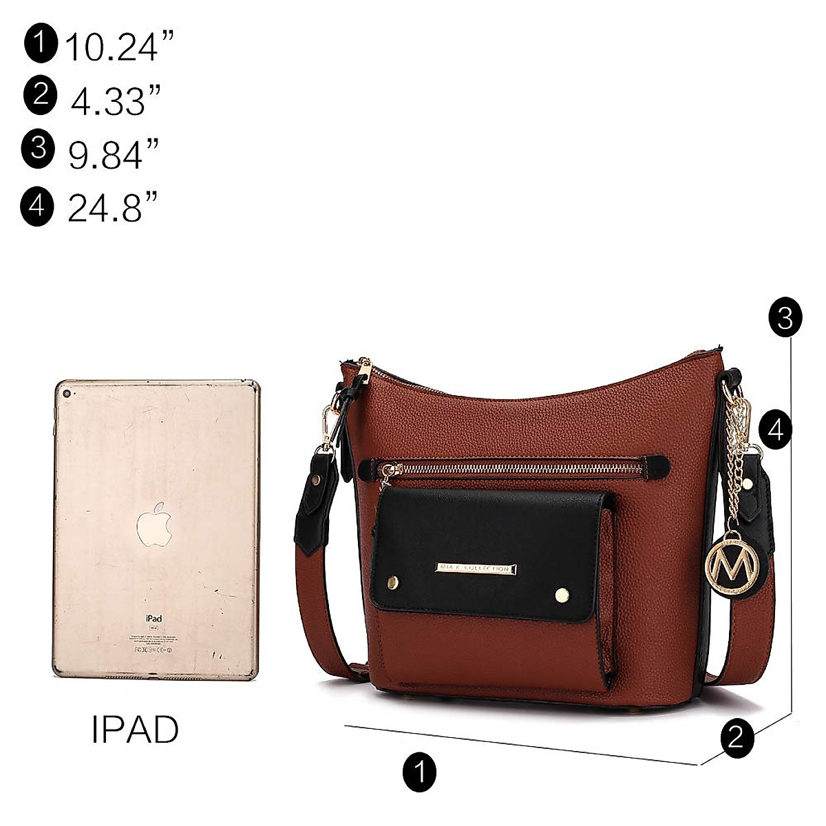 MKF Collection Crossbody Bag for Women, Shoulder Bag Lady Large Messenger Purse By Mia K