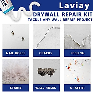 Laviay Drywall Repair Kit - 2 Pack Spackle Wall Repair with All The Bells and Whistles | Effortlessly Drywall Patch Kit & High Strength Small/Large Hole Repair | Fast-Drying Wall Patch Repair Kit