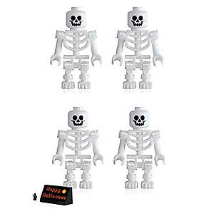 LEGO Pirates of The Caribbean Minifigure - Skeletons (4 Pack) with Halloween Stand