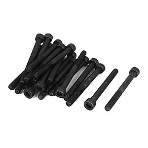 uxcell M5 x 50mm 12.9 Alloy Steel Hex Socket Head Cap Screw Bolt Black 20pcs