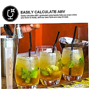 HOLIDYOYO 1 Set American Attenuation Meter Wine Hydrometer Maple Syrup Beer Alcohol Meter Hydrometer Tester Alcoholometer Hydrometer and Test Jar for Measuring Cylinders Plastic