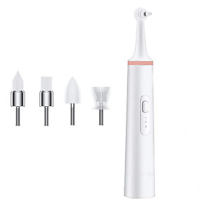 Household Electric Tooth Cleaning Set with 3 Adjustable Modes Teeth Cl𝓮aning Tools for Pl𝒶que C𝒶lculus Remover (Basic-Pink-AA Battery Powered)