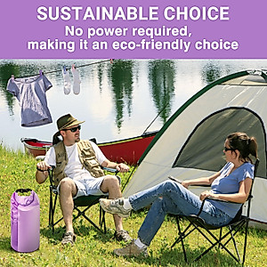 Travel Washing Machine & Retractable Clothesline - Hand Washing Machine & Portable Clothes Washer - Durable Travel Laundry Wash Bag & Camping Washing Machine - Portable Manual Clothes Washer