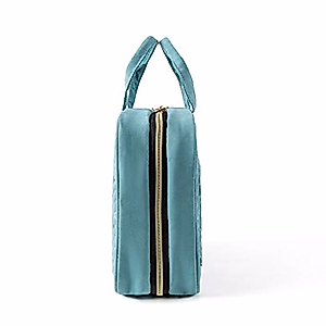 Lovskoo Toiletry Bag for Women, Hanging Makeup Bag with Hook, Travel Organizer, Dorm Room Essentials, Waterproof Storage Containers, Moving Supplies, Space Saver Bags, Best Gifts for Men (Green)