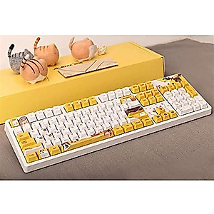 CMUNBBB USB Wired Mechanical Keyboard 104Keys Gaming Keyboard for Gaming and Typing,Compatible for Mac/PC/Laptop