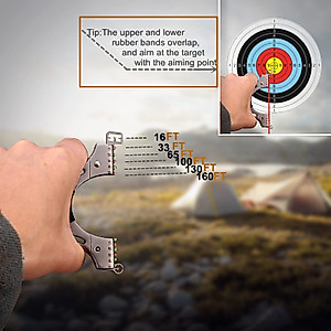 RRLOM Solid Slingshot Set, Outdoor Professional Slingshot for Hunting, Stainless Steel High Velocity Catapult Sling Shot for Adults with 1 Ammo Pouch,50 Ammo Balls and 3 Rubber Bands