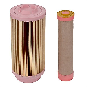 Hipa ZD331 Outer Inner Air Filter for Kubota ZD323 ZD326 ZD326S ZD1211 Zero Turn Lawn Mower Replace for K3181-82250 K3181-82240 with 12581-43012 Fuel Filter